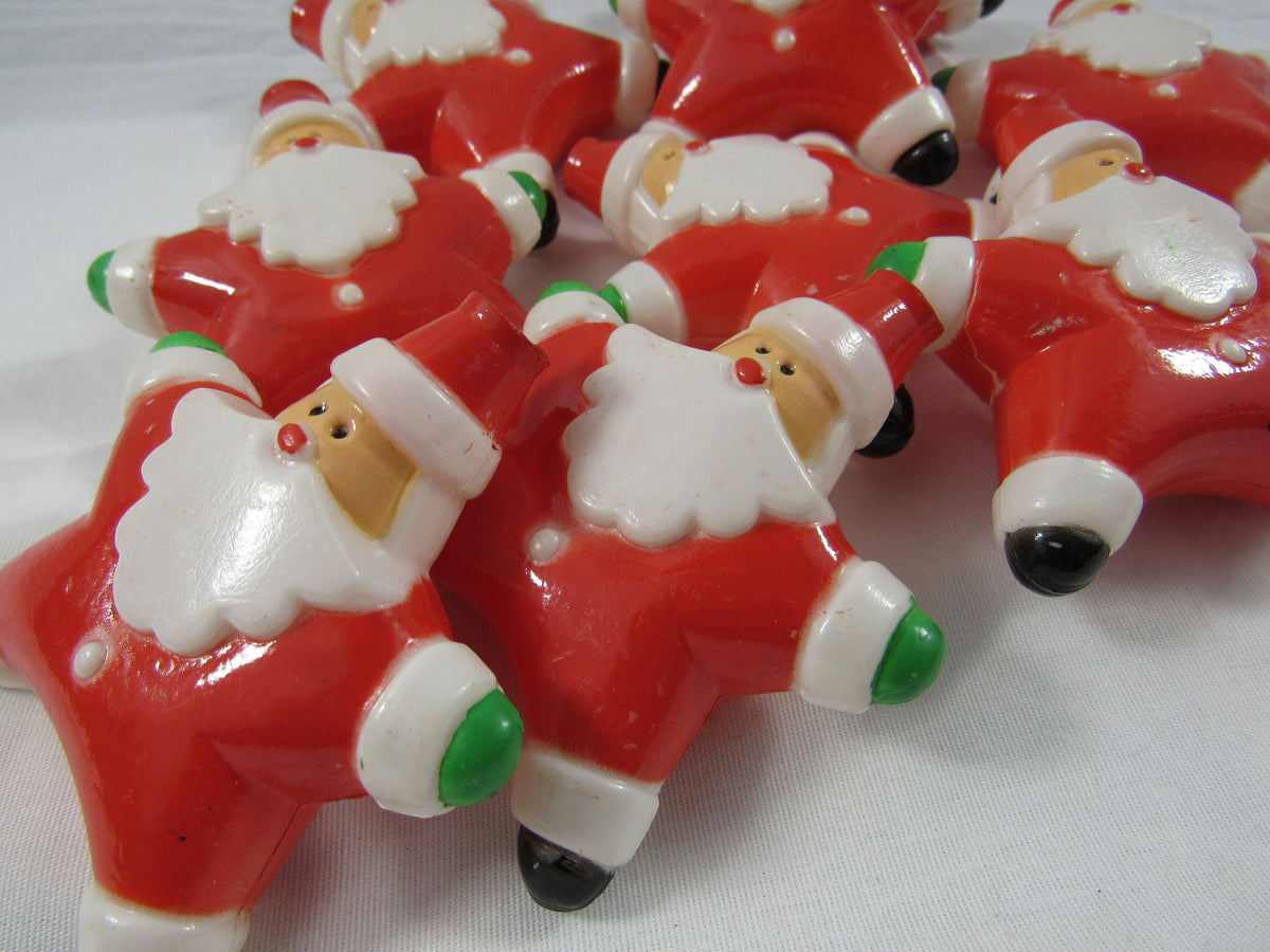 Vintage Miniature Plastic Santa Christmas Light Covers Upcycle Repurpo ...