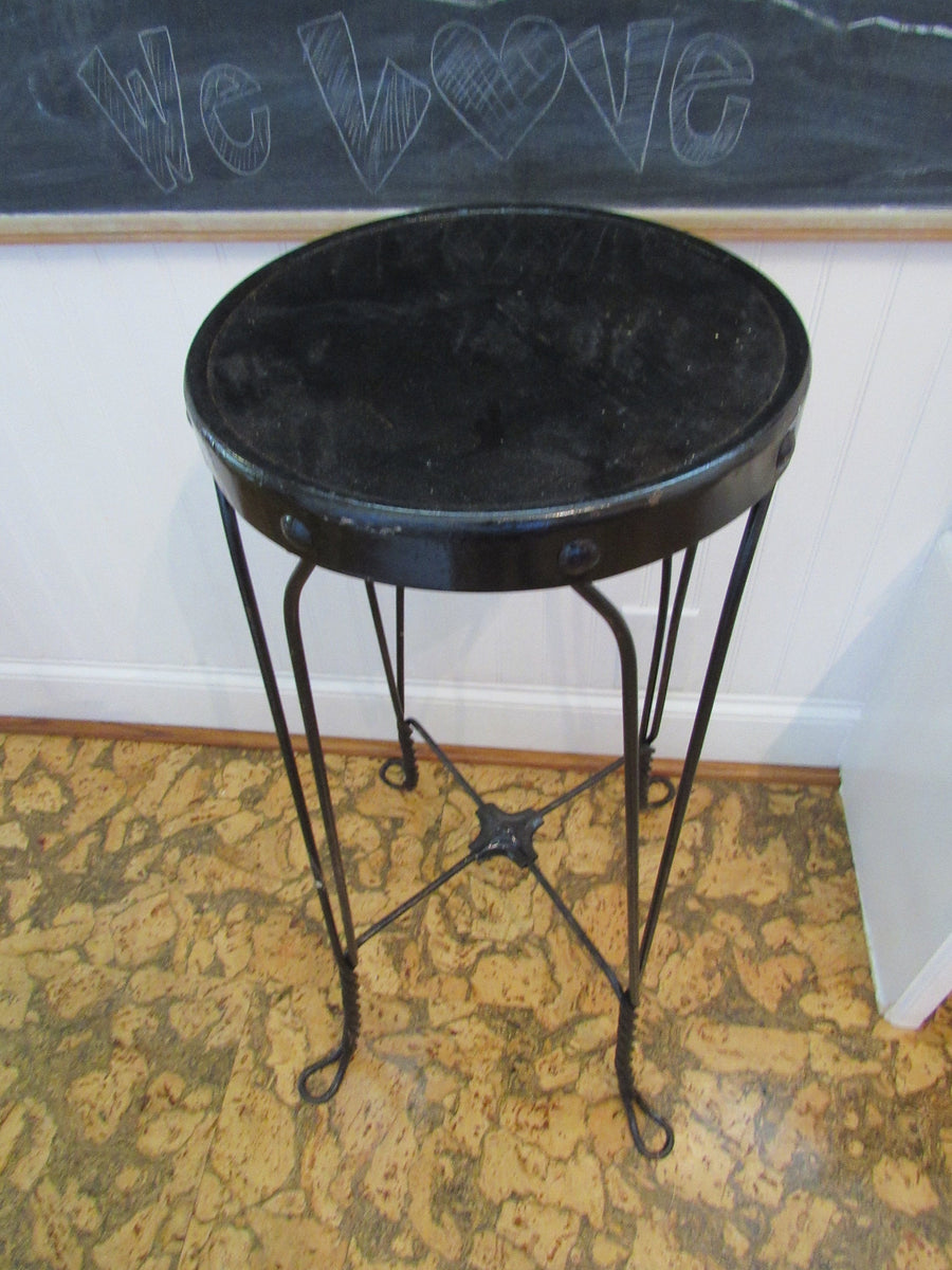Vintage Retro Metal Ice Cream Parlor Stool Plant Stand Soda Shop Stool ...