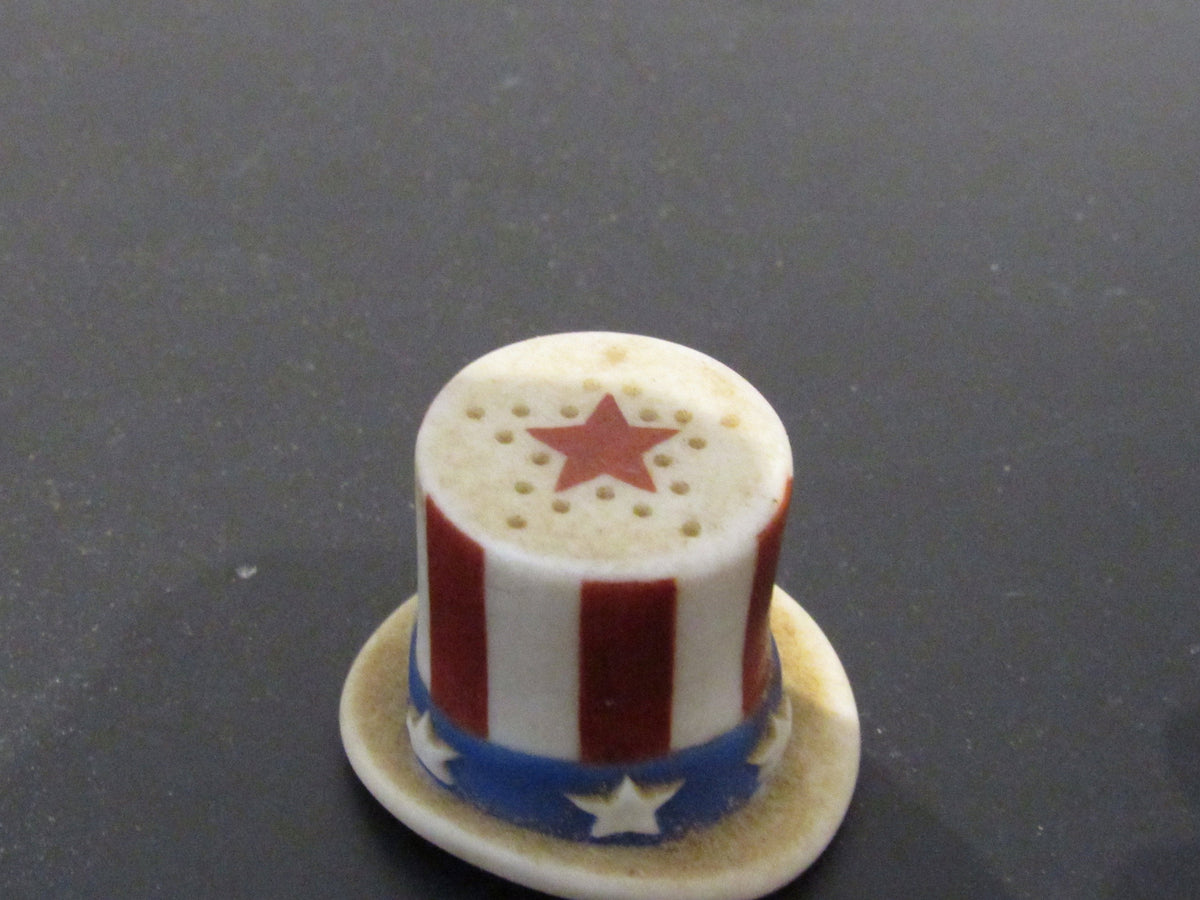Vintage Uncle Sam Hat Thimble Hand Painted Collectible Rae Nuttall Por ...