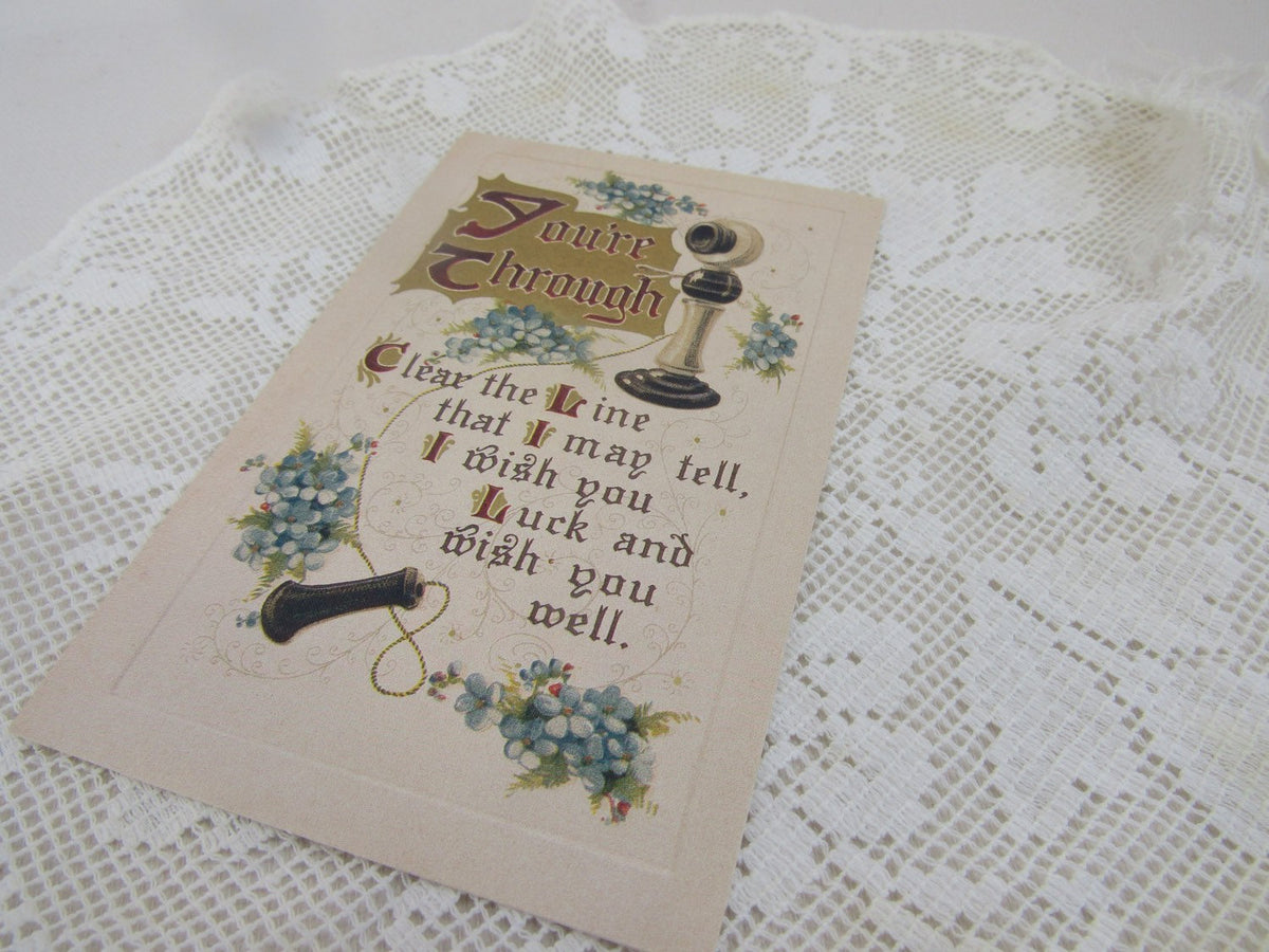 Set of 4 Vintage Valentine Postcards, Hallmark Victorian Postcards Sha ...